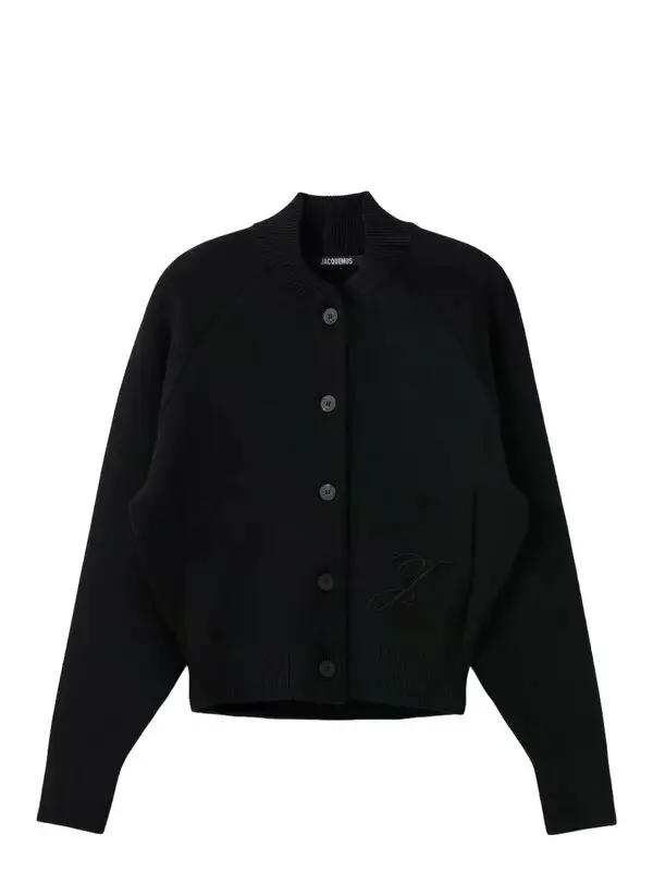 Jacquemus Lavande Embroidered Cardigan - Black