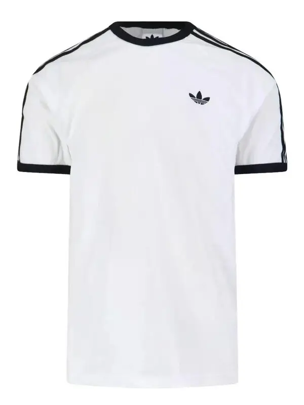 Adidas Logo Stripe T-shirt - White