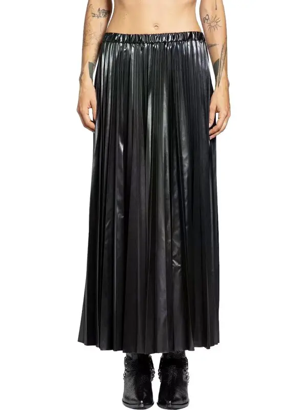 Junya Watanabe Pleated Maxi Skirt - Black