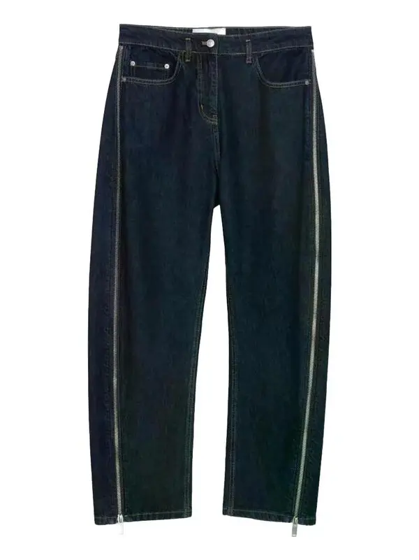 3.1 Phillip Lim Zip-detailed Straight Leg Jeans - Blue