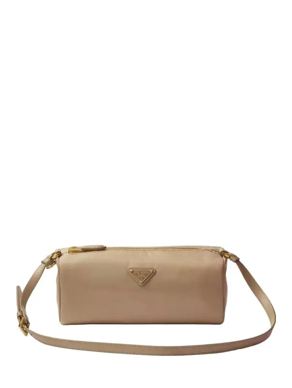 Prada Logo-plaque Shoulder Bag - Neutrals