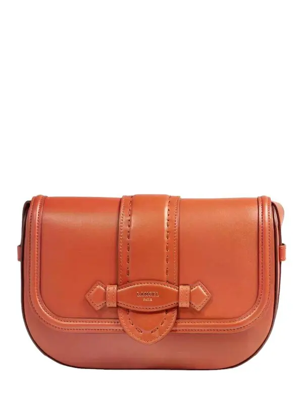 LANCEL Sienna Stitched Flap Crossbody Bag - Brown