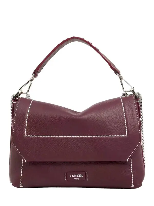 LANCEL Nino Medium Leather Shoulder Bag - Purple