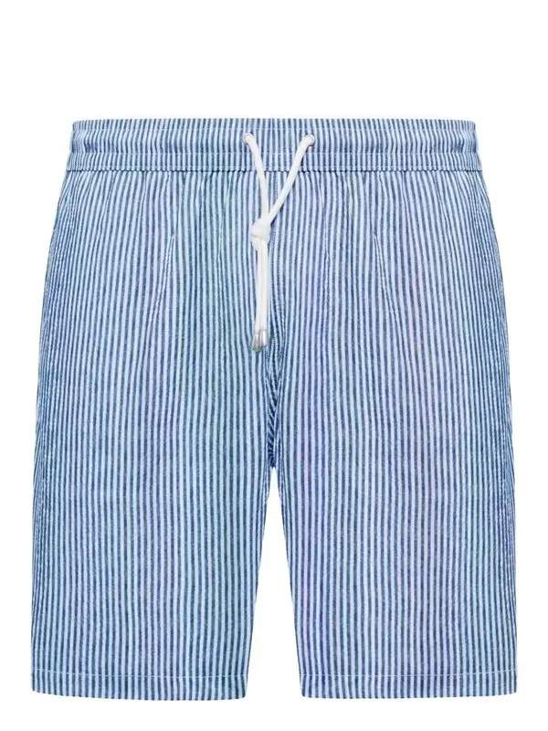 FAY Striped Drawstring Swim Shorts - Blue
