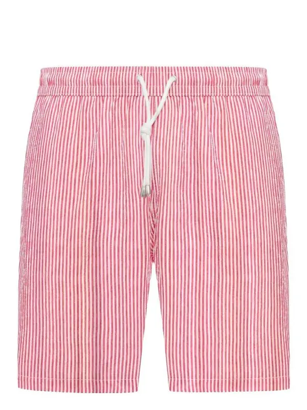 FAY Striped Swim Shorts - Red