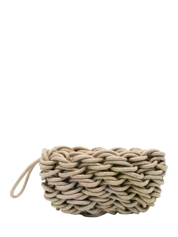 Alienina Lina Woven Clutch - Neutrals