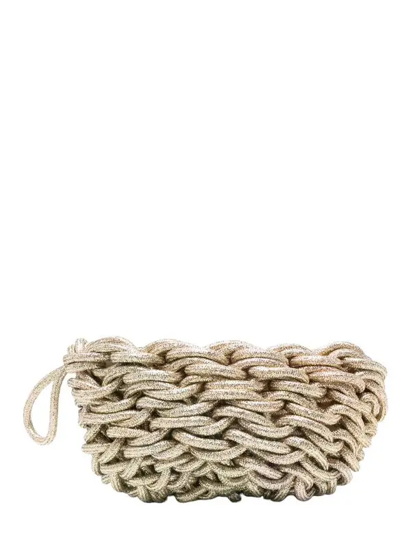 Alienina Lina Woven Clutch - Gold