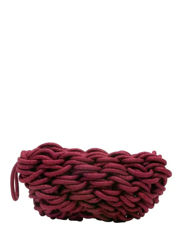 Alienina Lina Woven Clutch - Red
