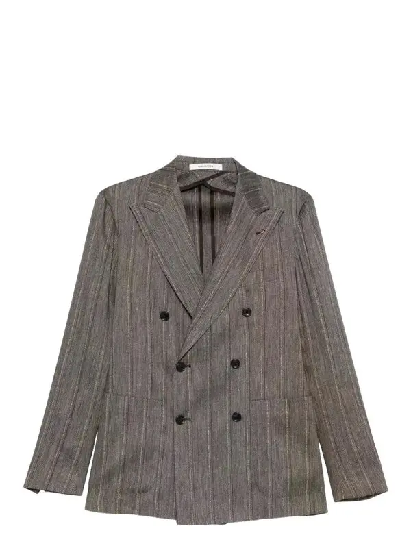Tagliatore Pinstripe Double-breasted Suit - Brown