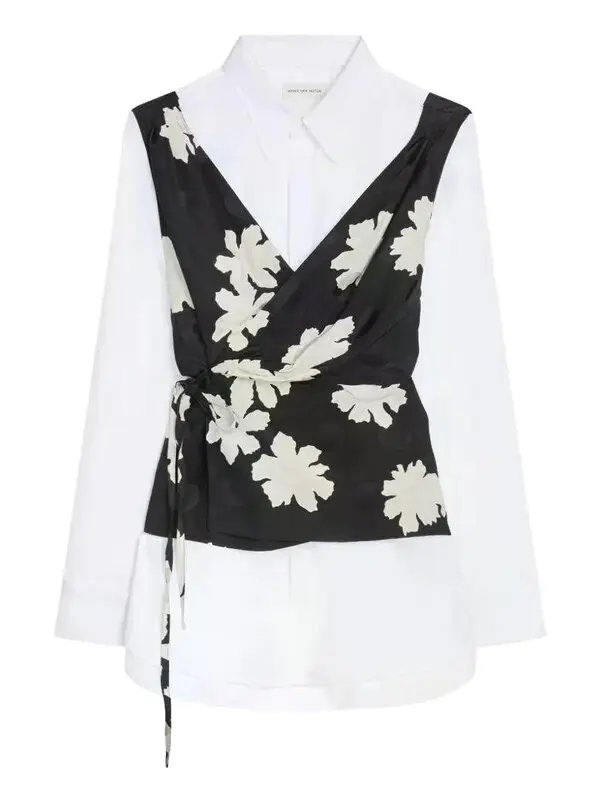 Dries Van Noten Layered Floral Shirt - White