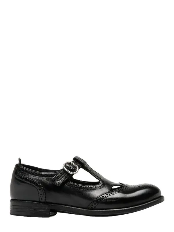 Officine Creative Calixte Perforated Leather Loafers - Black
