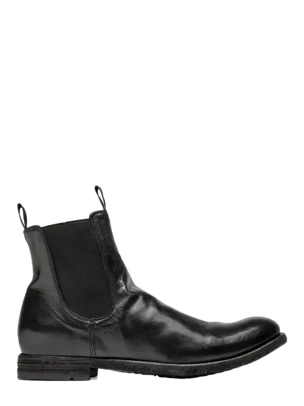 Officine Creative Pull-tab Leather Boots - Black