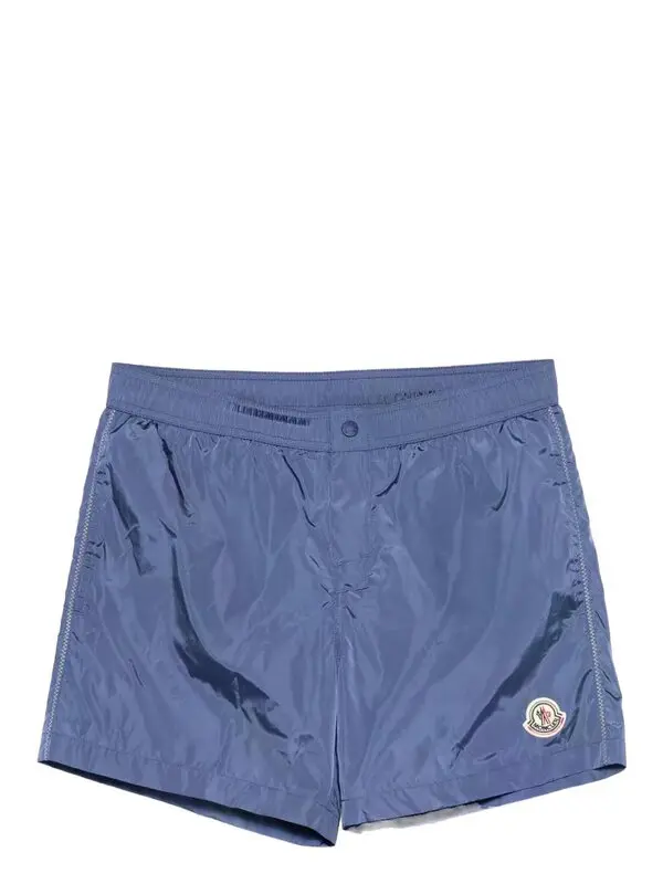 Moncler Logo-patch Swim Shorts - Blue