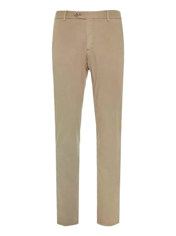 PT TORINO Elasticated Waist Straight Leg Trousers - Brown