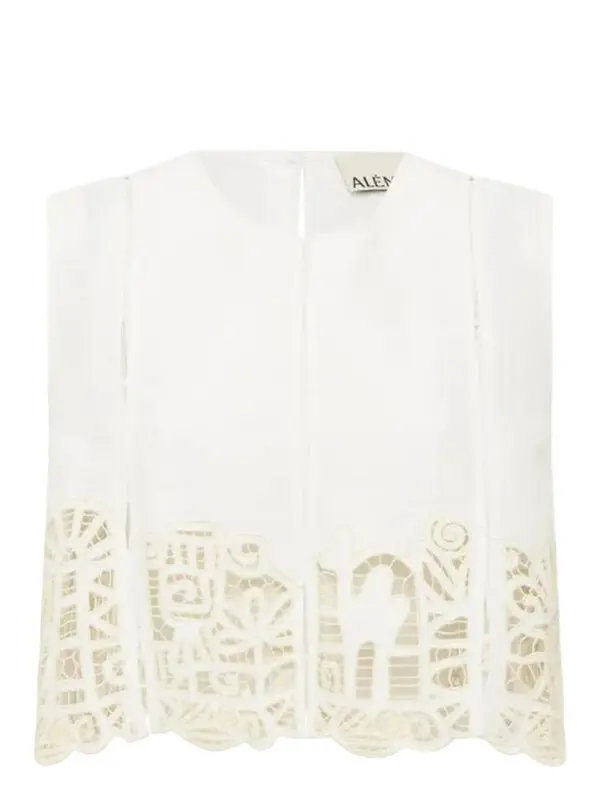 ALEMAIS Rosemary Embroidered Top - Cream