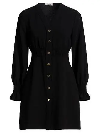 Sandro Crepe Mini Dress - Black