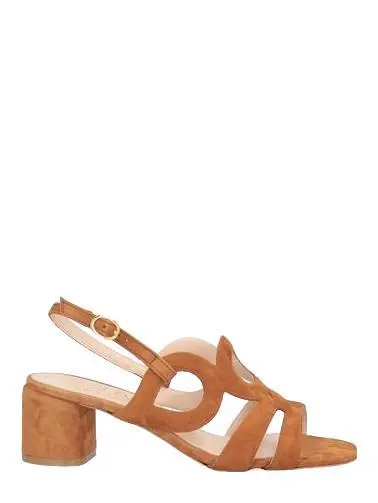 J.A.P. JOSE ANTONIO PEREIRA Suede Slingback Sandals - Brown