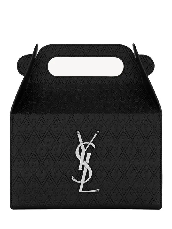 Saint Laurent Take-away Box In Leather - Black