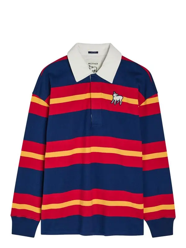 MOTHER Striped Cotton Polo Shirt - Multicoloured