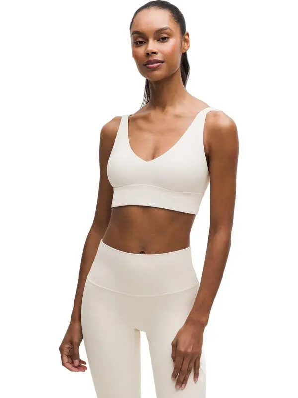 Lululemon Focuser V-neck Bra - Light Ivory