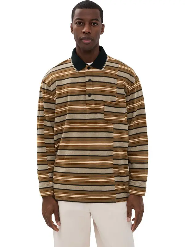 Isabel Marant Sorel Stripe Polo - Beige/khaki