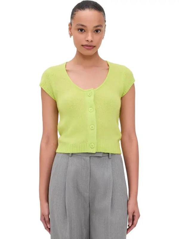 ALIGNE Chelski Alpaca Mix Knitted Top - Lime