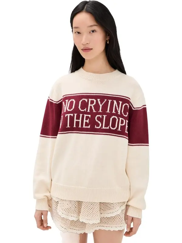YELLOW THE LABEL No Crying On The Slopes Pull Over - Cream