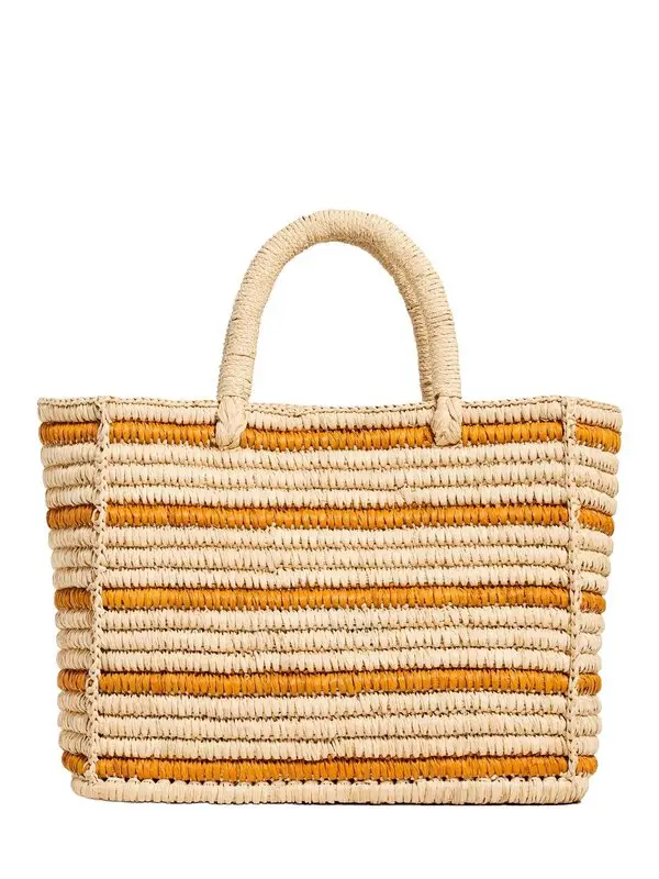 Hat Attack Juli Stripe Bag - Natural/tobacco