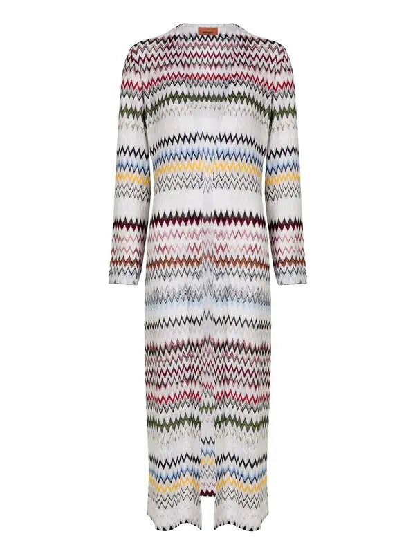 Missoni Chevron Fine-knit Cardigan - Multicoloured 1