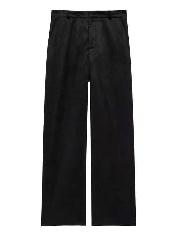 Vince Straight-leg Velvet Corduroy Trousers - Black
