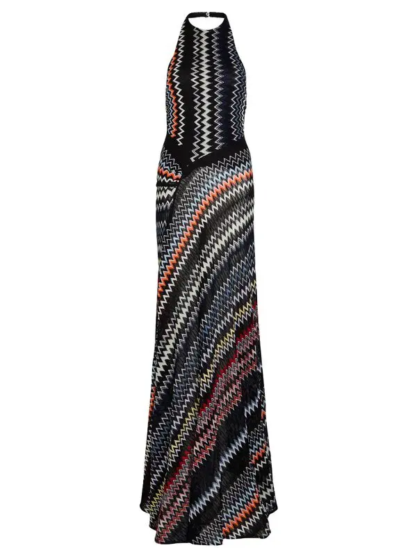 Missoni Chevron Fine-knit Maxi Dress - Multicoloured