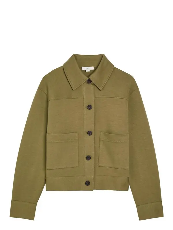 Vince Jersey-knit Jacket - Olive