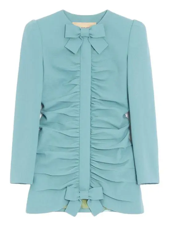 Valentino Garavani Crispy Light Wool Jacket - Azure