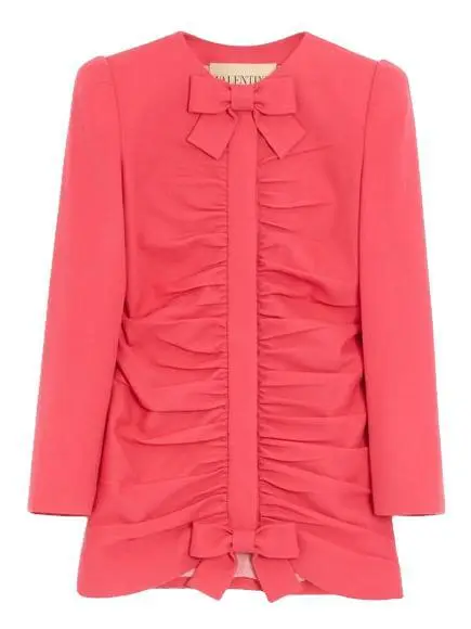 Valentino Garavani Crispy Light Wool Jacket - Coral