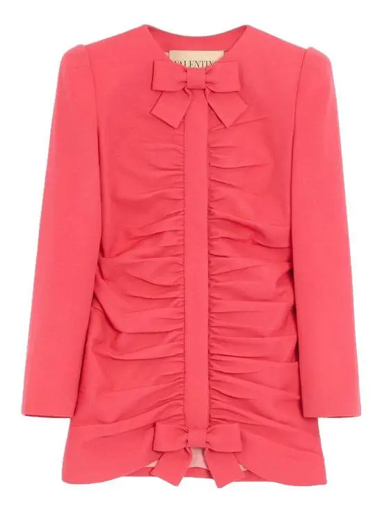 Valentino Garavani Crispy Light Wool Jacket - Coral