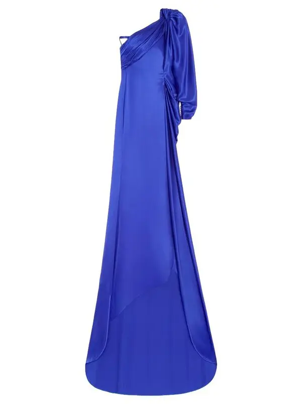 Valentino Garavani Crepe Satin Gown - Cobalt