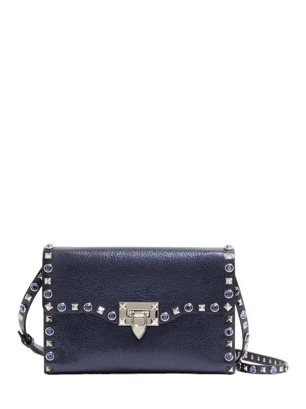 Valentino Garavani Rockstud Small Shoulder Bag - Navy