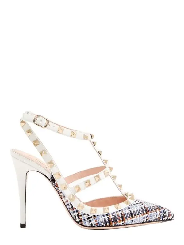 Valentino Garavani Rockstud 100mm Pumps - White/multicolour