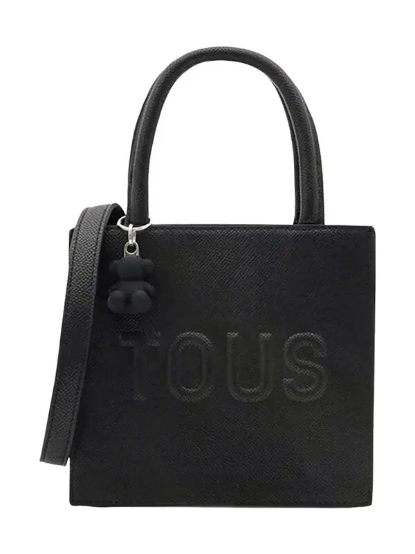 TOUS Mini Cube Embossed Tote - Black