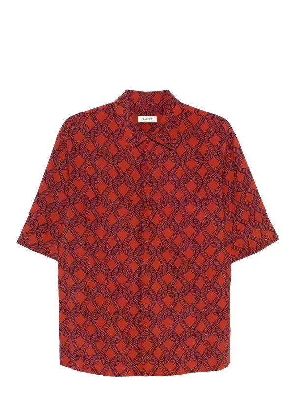 Sandro Printed Shirt - Orange