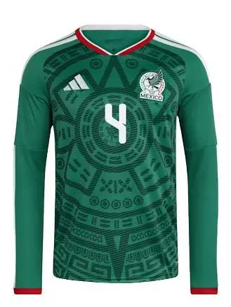 Adidas Mexico 2026 Home Long Sleeve Jersey - Bold Green
