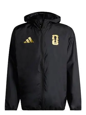 Adidas Fifa World Cup 2026 Official Emblem Windbreaker Jacket - Black