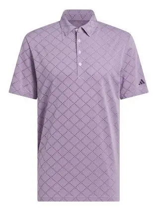 Adidas Ultimate365 Hounds Jacquard Polo Shirt - Powder Plum Aurora Plum