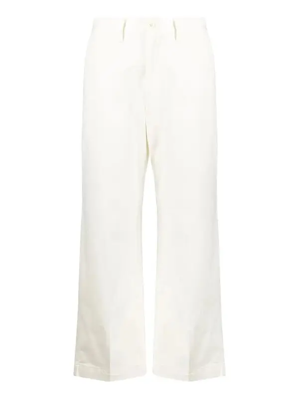 Polo Ralph Lauren High Waisted Cropped Trousers - Warm White