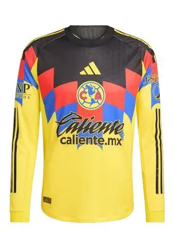 Adidas Club America 25/26 Long Sleeve Home Authentic Jersey - Yellow