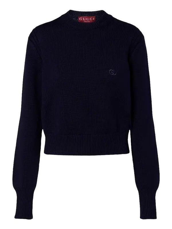 Gucci Gg Cotton Sweater - Blue