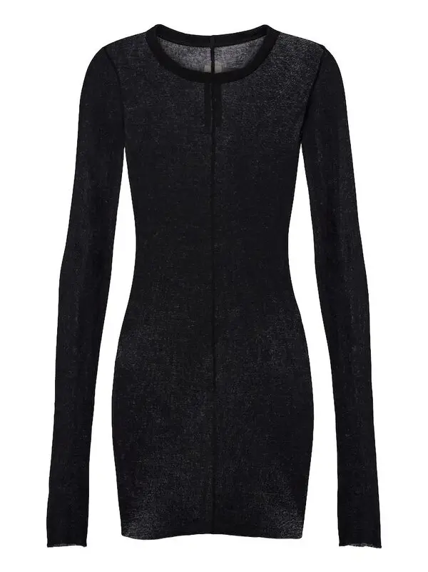 Rick Owens Cotton Jersey Long Sleeve Top - Black