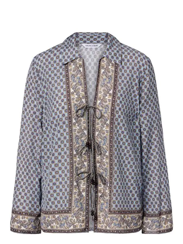 Veronica Beard Eva Printed Blouse - Blue
