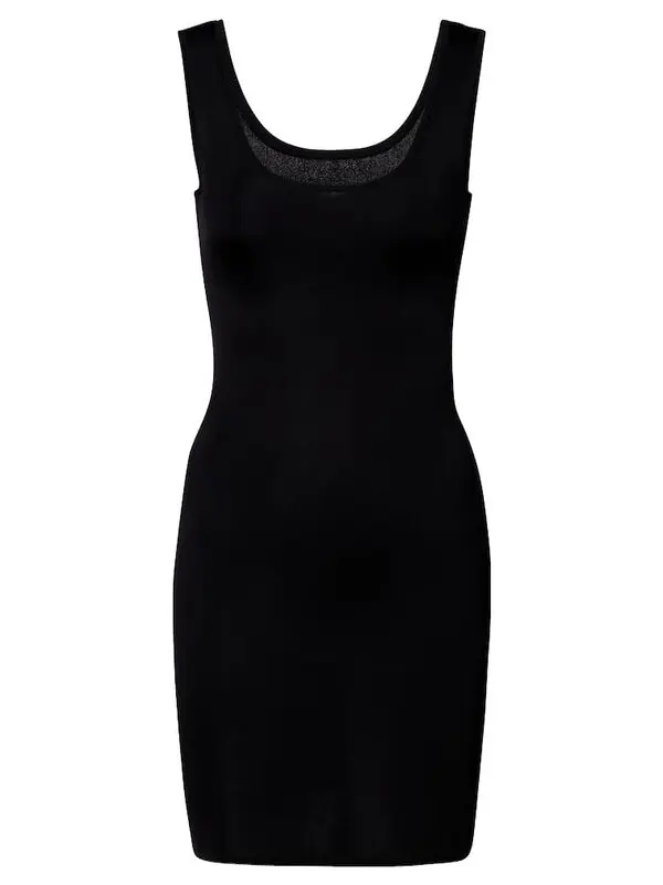 Saint Laurent Jersey Minidress - Black