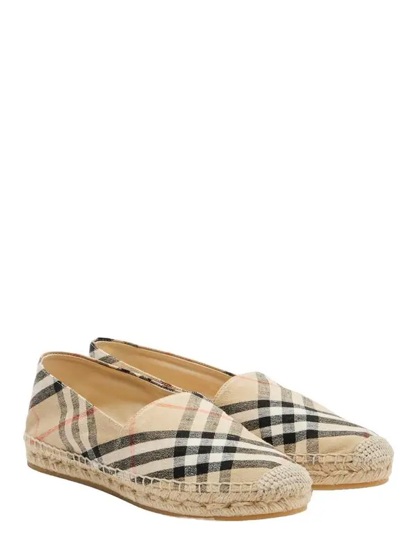 Burberry Check Espadrilles - Beige